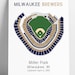 Milwaukee Brewers Miller Park, MLB Stadium Map, Ballpark Map, Baseball ...