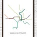 Washington DC Metro Map, Transit Map, Subway Map, Subway Poster Art ...