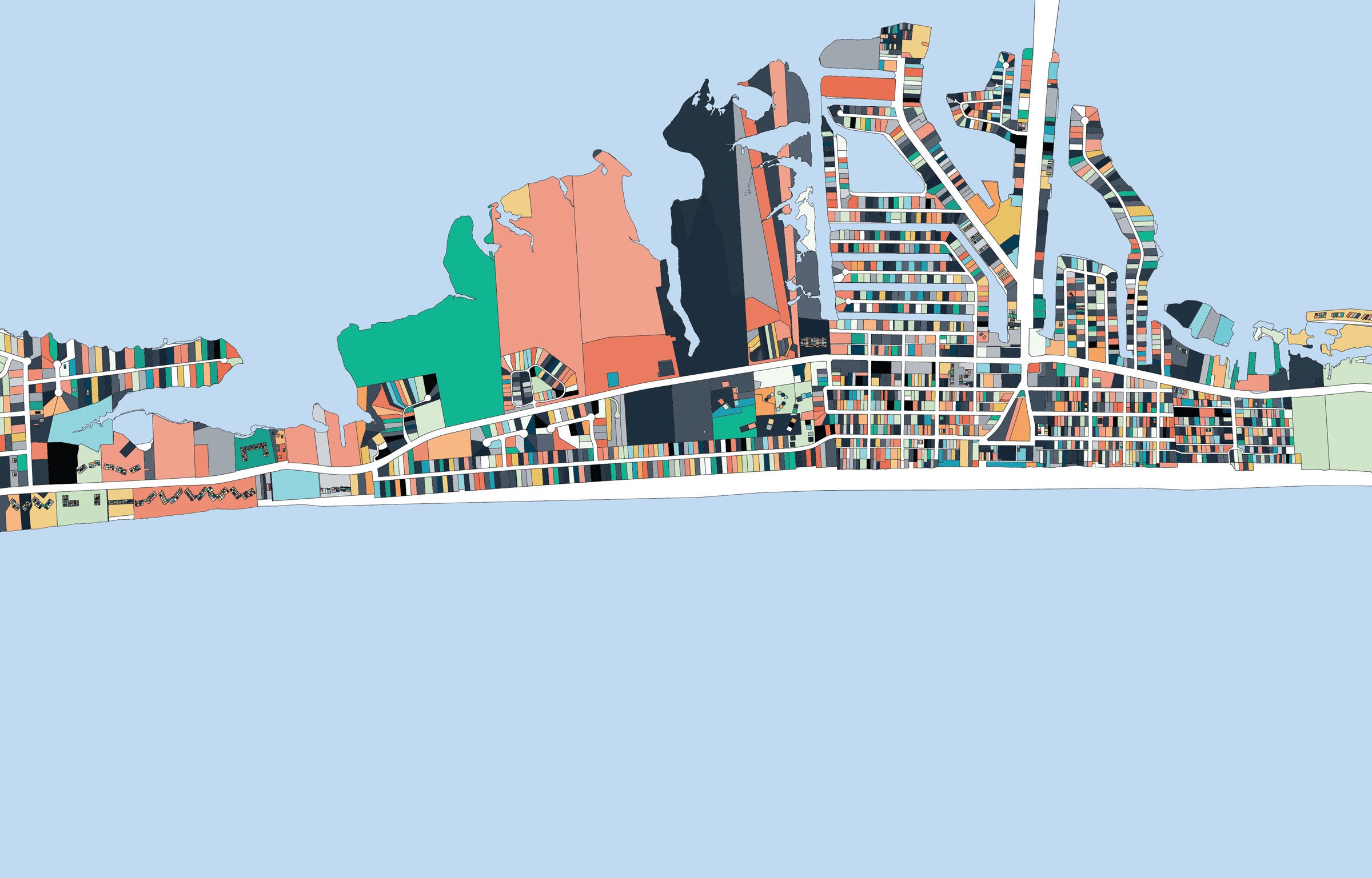 Atlantic Beach NC Map Art Print Beach Decor Beach House | Etsy