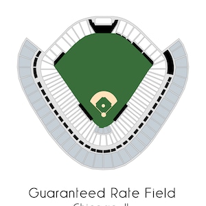 Chicago White Sox MLB Stadium Map, Ballpark Map, Baseball Stadium Map ...