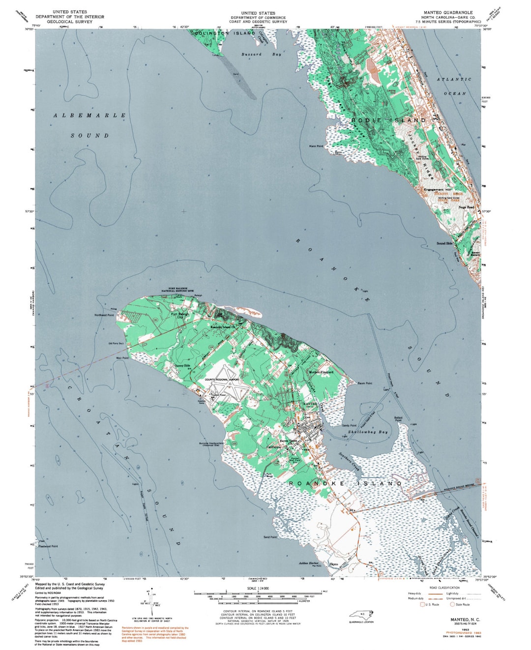 Manteo NC Map Art Poster Print, Outer Banks Art, Manteo NC Art, Wall ...