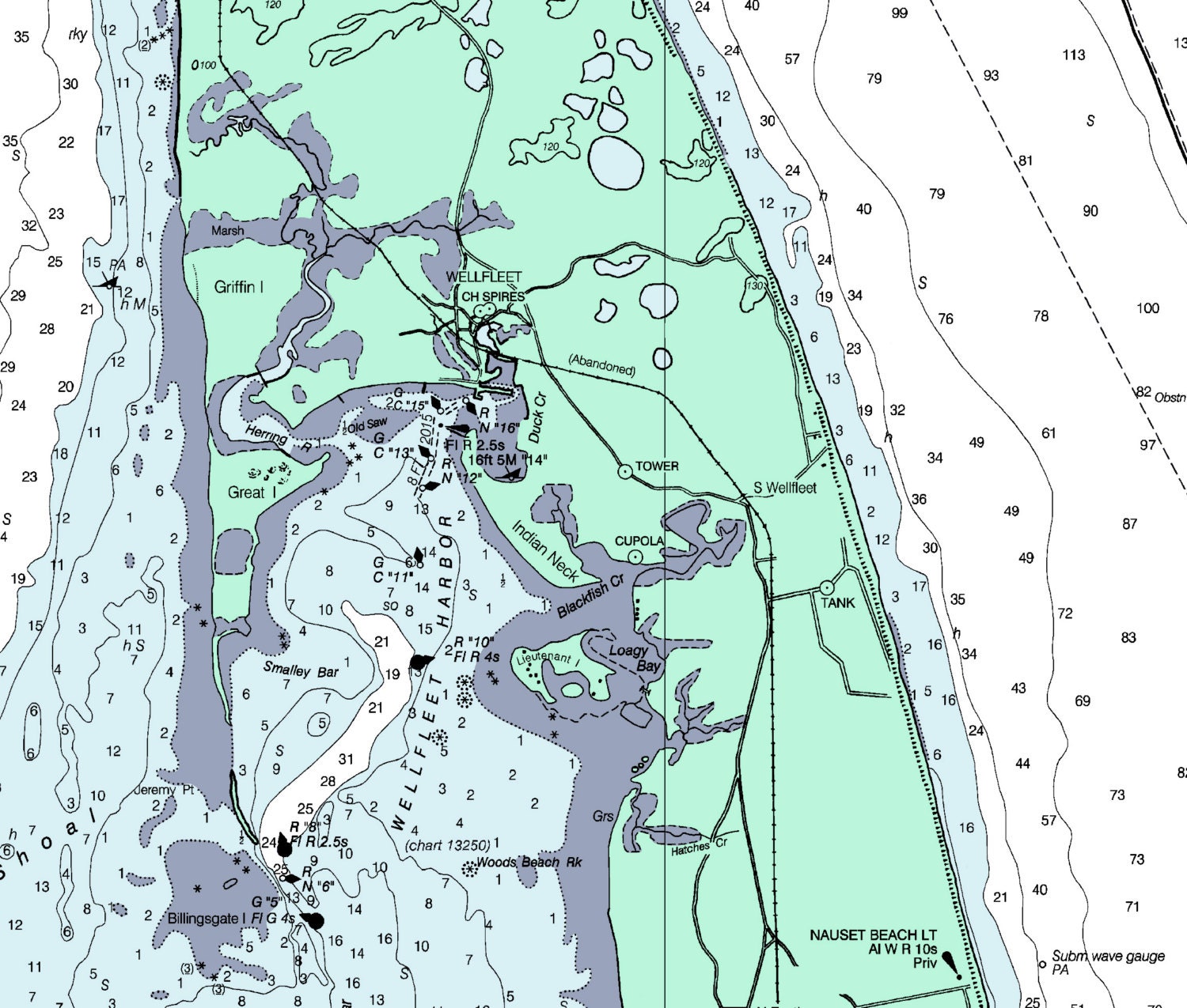 Cape Cod Nautical Chart Map Art Poster Print Cape Cod Wall | Etsy