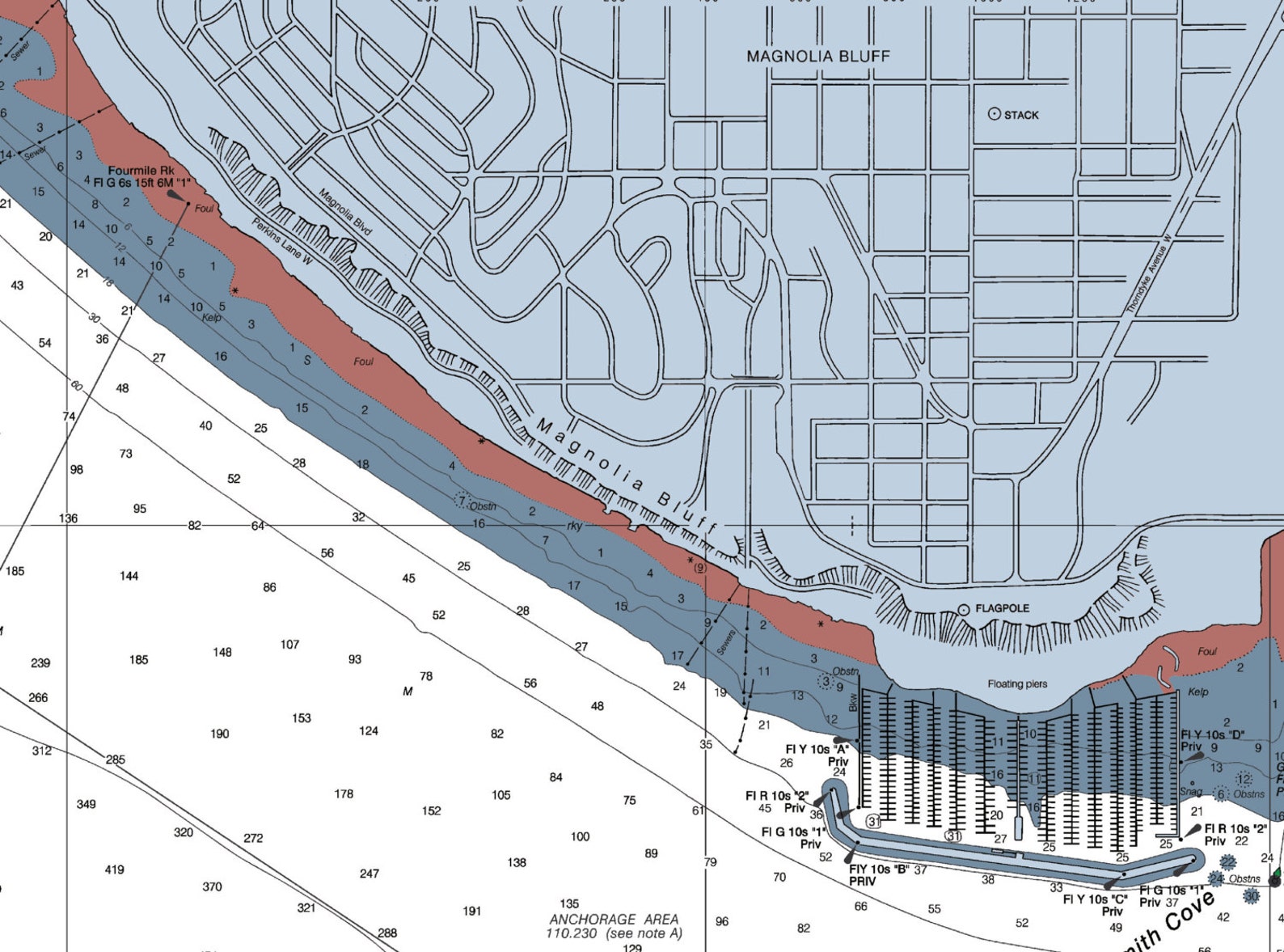Seattle Washington Noaa Nautical Chart Map Poster Nautical | Etsy