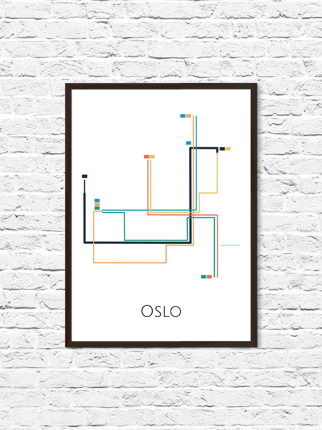 Oslo Metro Map Art Print: Minimalist Subway Design - Etsy
