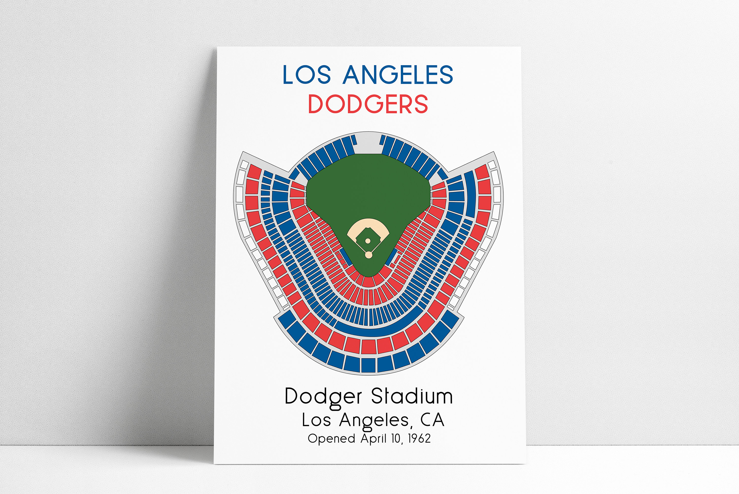 Dodger Stadium Seating Chart Art Print: Los Angeles Baseball Map - Etsy