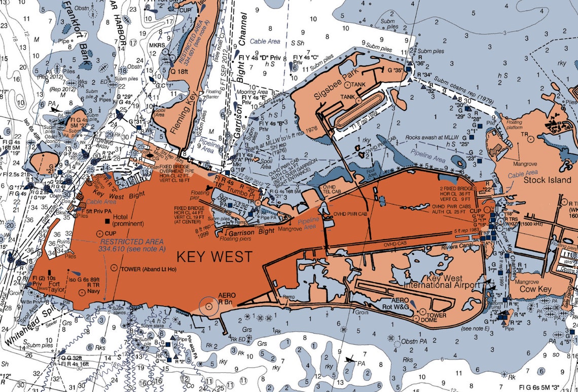 Florida Keys Nautical Chart Map Art Print Florida Keys Print - Etsy