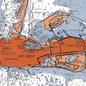Florida Keys Nautical Chart Map Art Print, Florida Keys Print, Florida ...