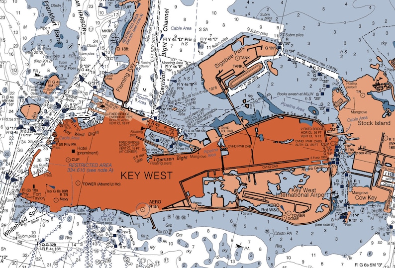 Florida Keys Nautical Chart Map Art Print Florida Keys Print - Etsy