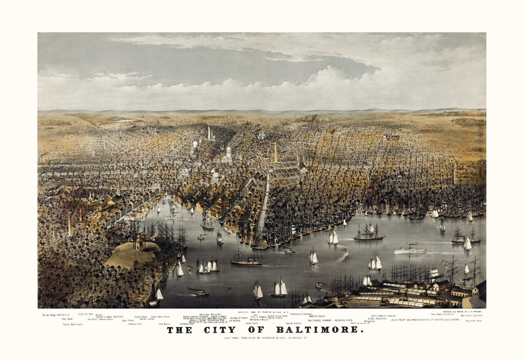 Baltimore MD Art, Baltimore Poster, Baltimore Print, Art Print - Etsy