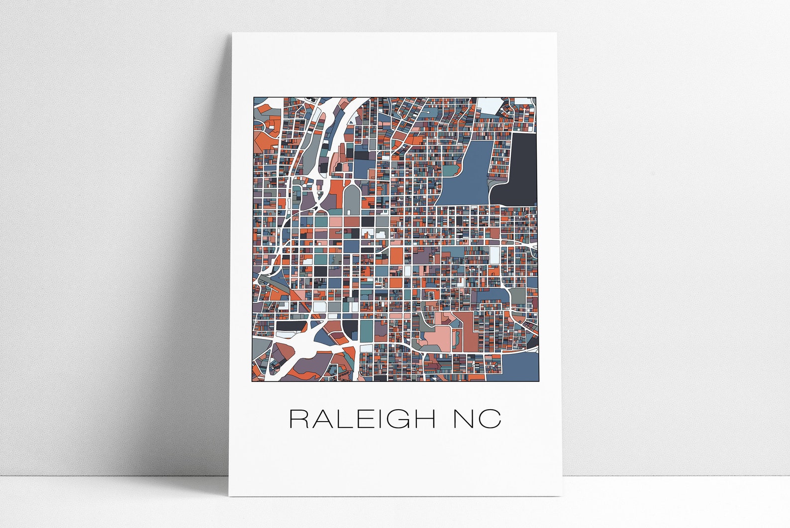 Raleigh NC City Streets Oak City Raleigh Poster Raleigh | Etsy