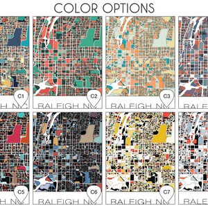 Raleigh, NC, City Streets, Oak City, Raleigh Poster, Raleigh NC Map ...