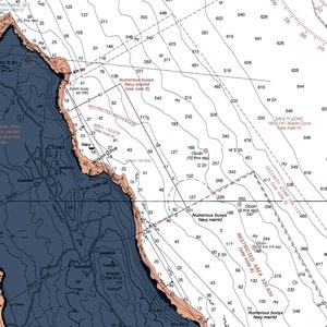 San Clemente Nautical Chart Map Art Poster Print, San Clemente Map ...