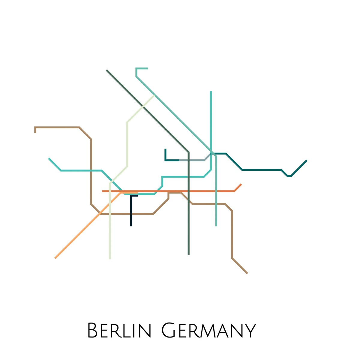 Berlin Metro Map Transit Map Subway Map Subway Poster Art - Etsy