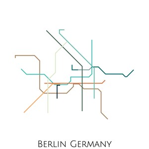 Berlin Metro Map, Transit Map, Subway Map, Subway Poster Art, Berlin ...