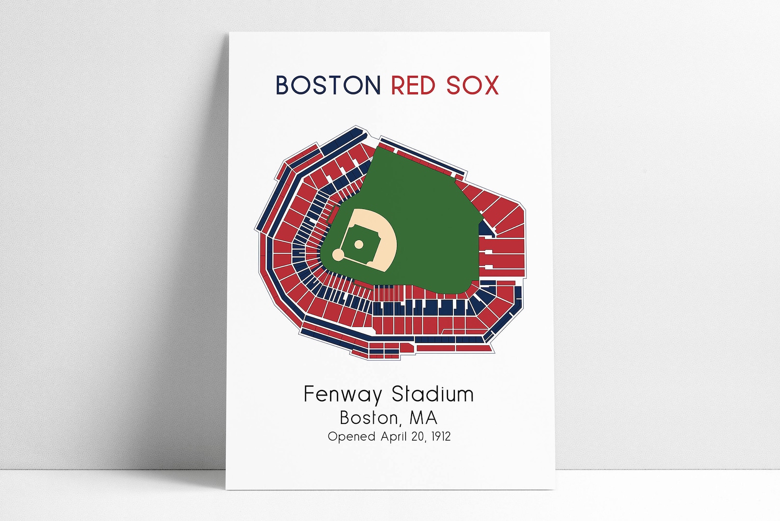 Fenway Park Seating Chart Poster: Boston Red Sox Stadium Map - Etsy