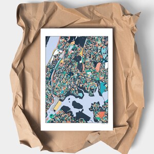 Bronx NYC Map Art Print: Abstract New York City House Decor - Etsy