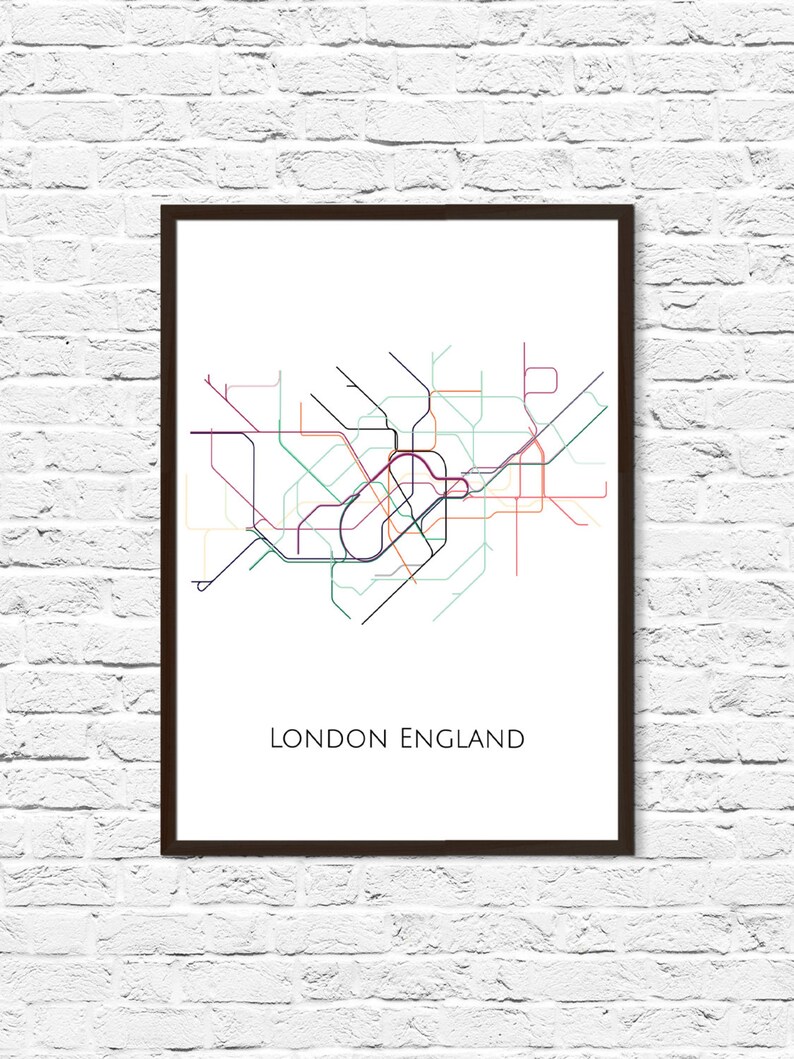 London Tube Map Art Print: Minimalist Transit Poster - Etsy UK