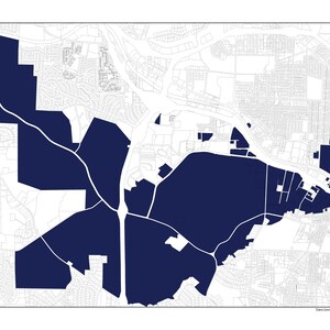 Duke University Campus Durham NC Map Art Poster Print, Duke Campus ...