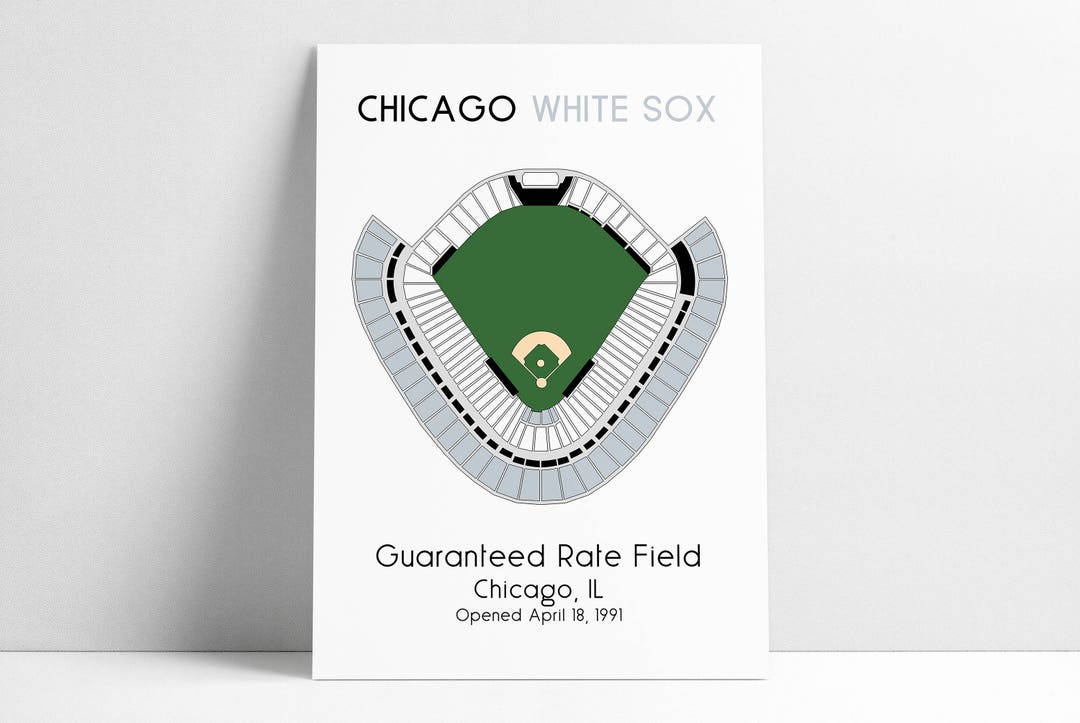 Chicago White Sox MLB Stadium Map, Ballpark Map, Baseball Stadium Map ...