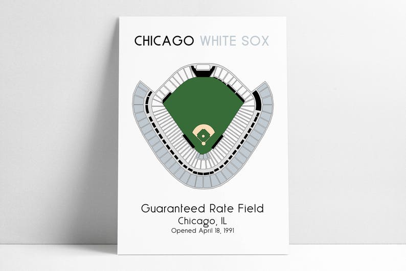 Chicago White Sox MLB Stadium Map Ballpark Map Baseball - Etsy