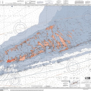 Florida Keys Map Print, Fl Keys Nautical Chart Map, Keys, Nautical ...