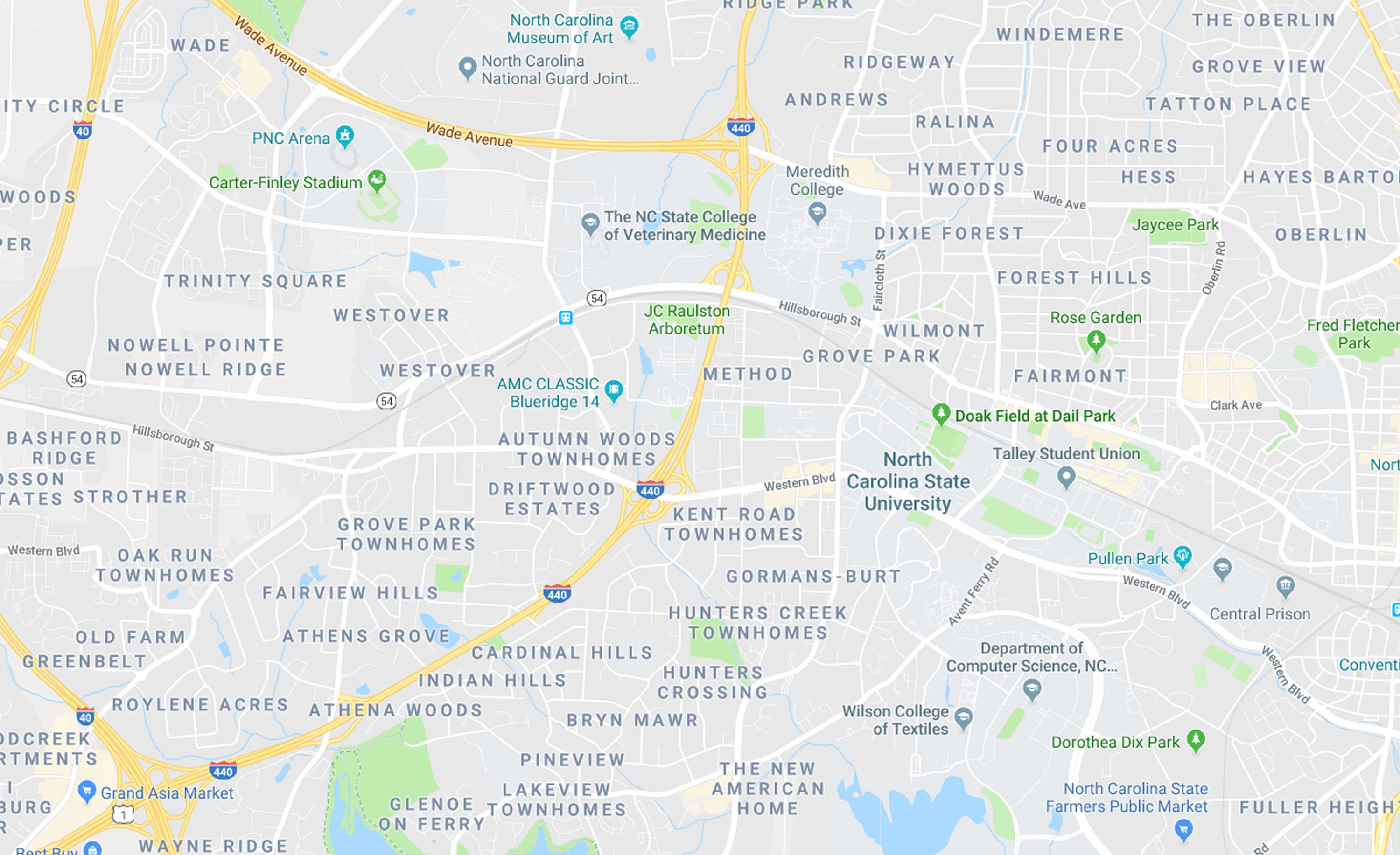 NCSU Campus Raleigh NC Map Art Print North Carolina State | Etsy