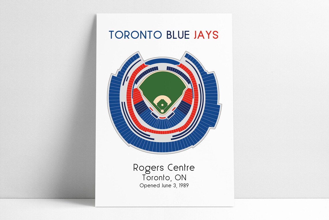 Toronto Blue Jays Stadium Map Art Print: Rogers Centre Seating Chart - Etsy