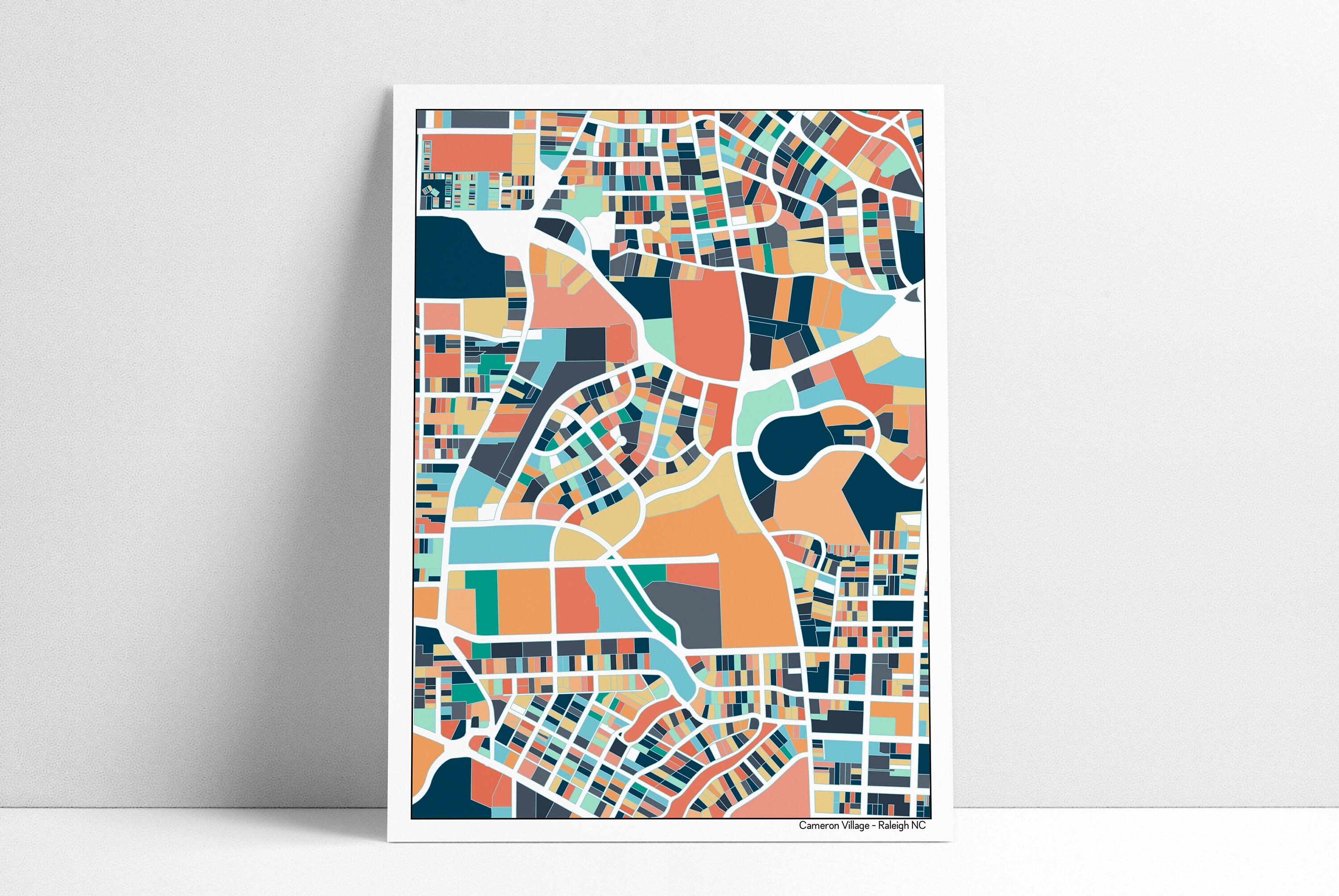 Cameron Village Raleigh NC Wall Art Map Print Poster | Etsy