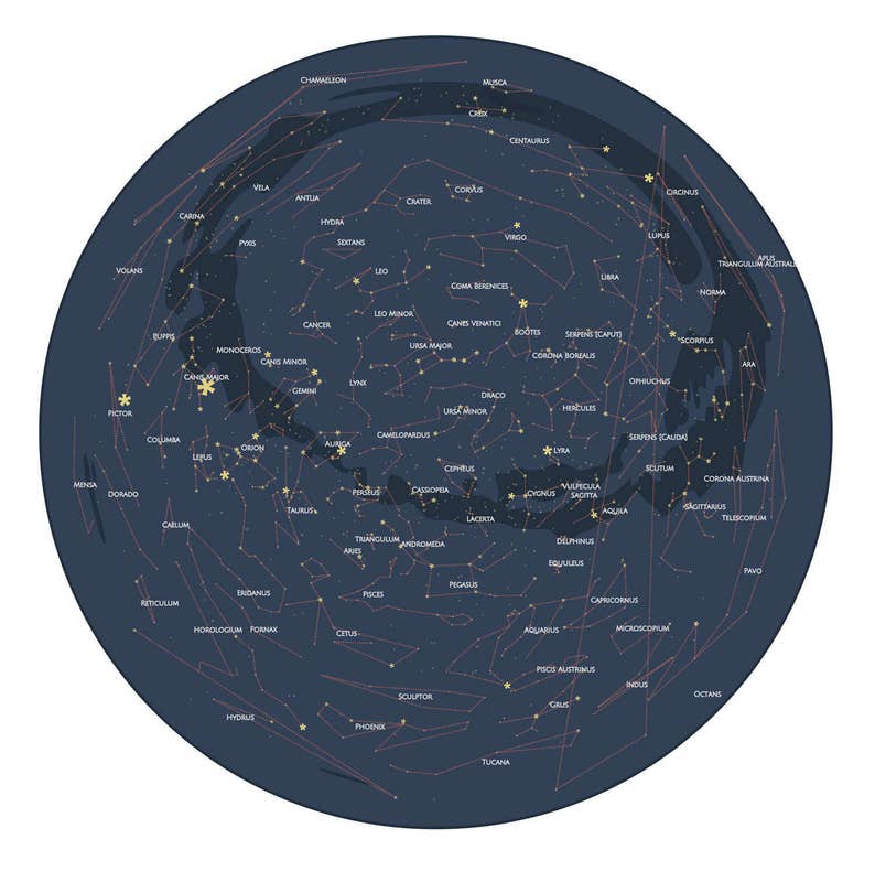 Star Map Print Star Chart Constellation Map Celestial Map | Etsy