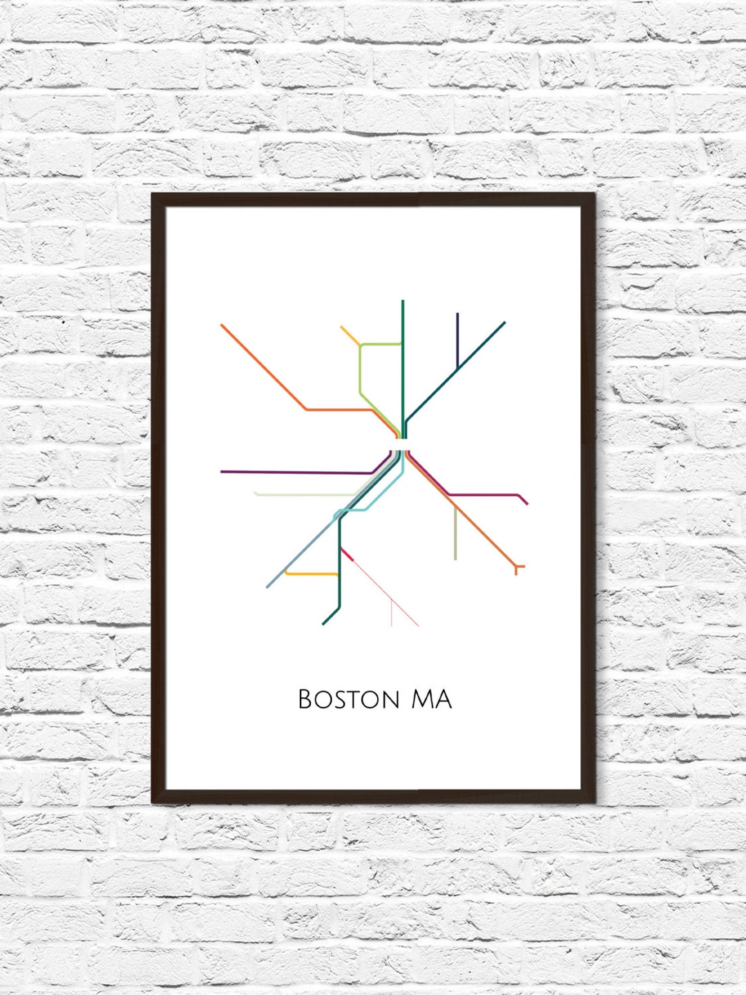 Boston, Boston Subway, Subway Art, Boston Metro Map, Boston Map, Boston ...
