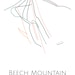 Ski Map, Ski Art, Beech Mountain NC, Trail Map, Beech Mountain, Slope ...