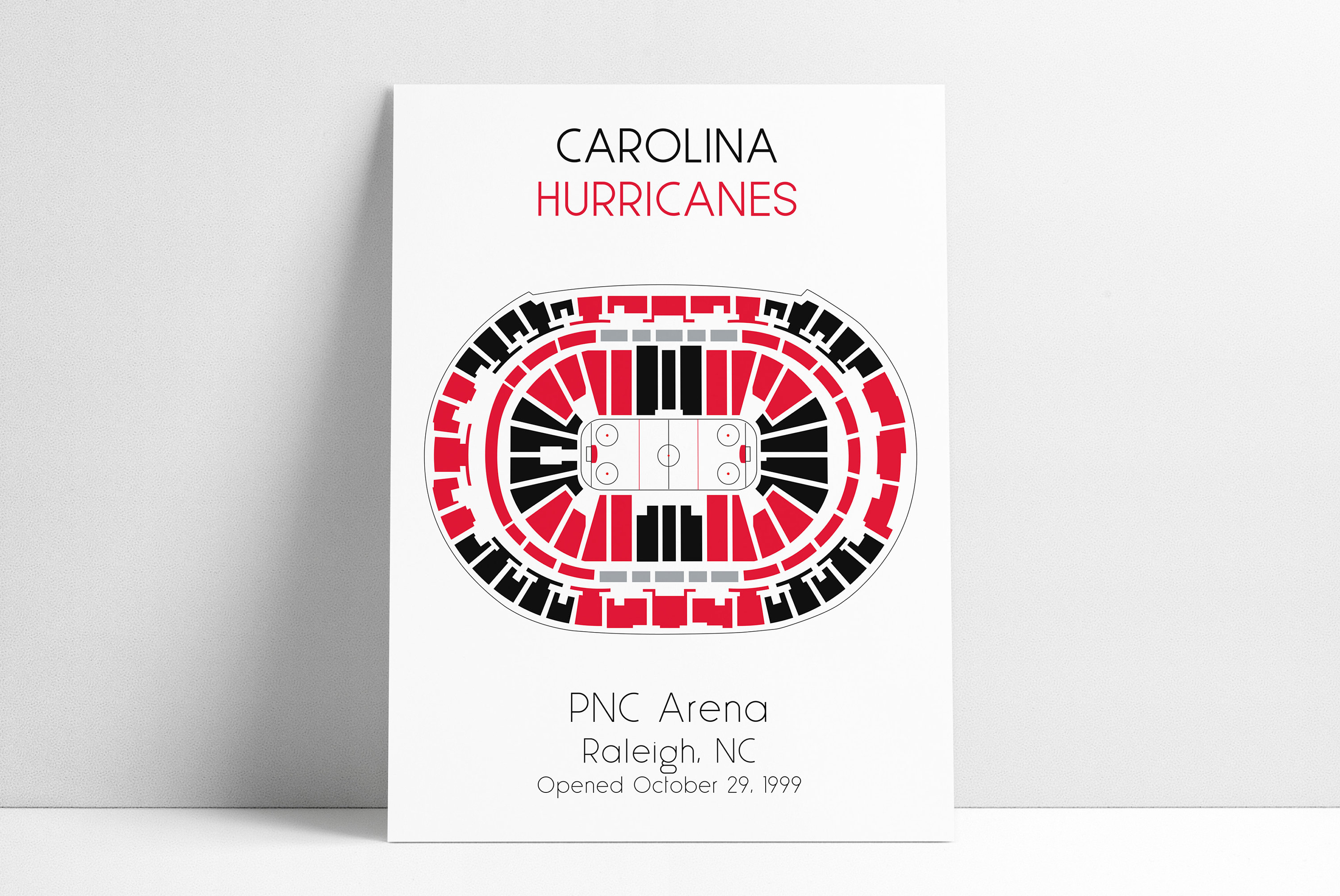 Carolina Hurricanes NHL Stadium PNC Arena Map Art Man Cave - Etsy