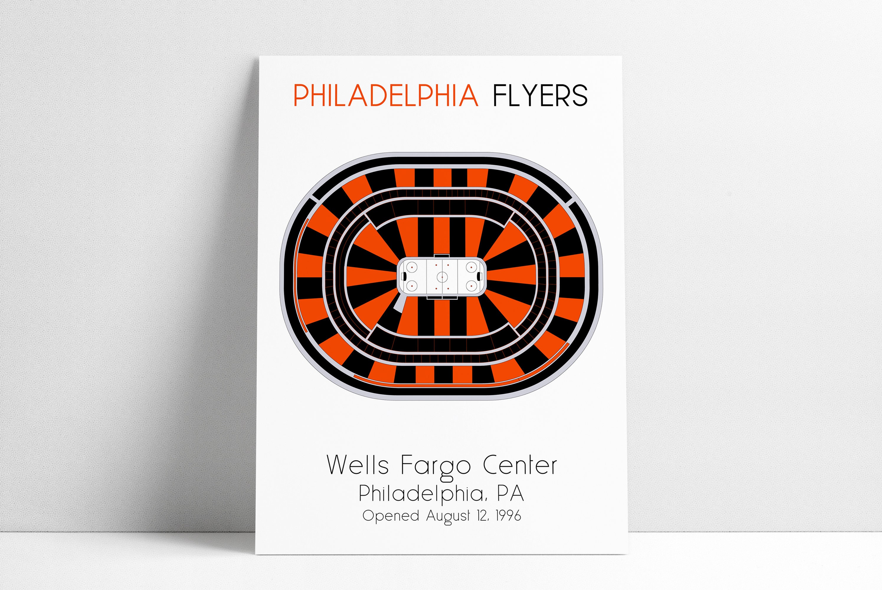 Philadelphia Flyers Seating Chart Poster: Wells Fargo Center NHL Arena ...