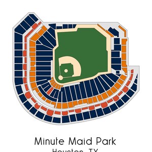 Houston Astros Baseball Map, MLB Stadium Map, Ballpark Map, Baseball ...
