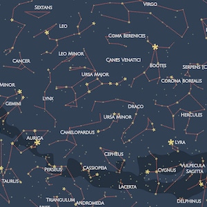 Star Map Print, Star Chart, Constellation Map, Celestial Map, Star ...