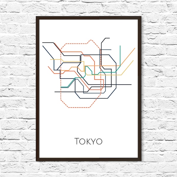 Tokyo Subway Map - Etsy