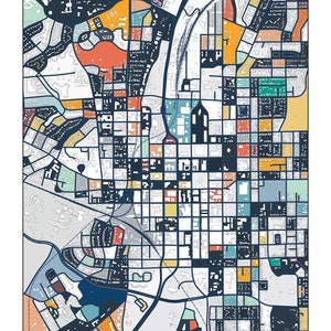 Raleigh Buildings City Streets Wall Art Map Print Poster Housewarming ...