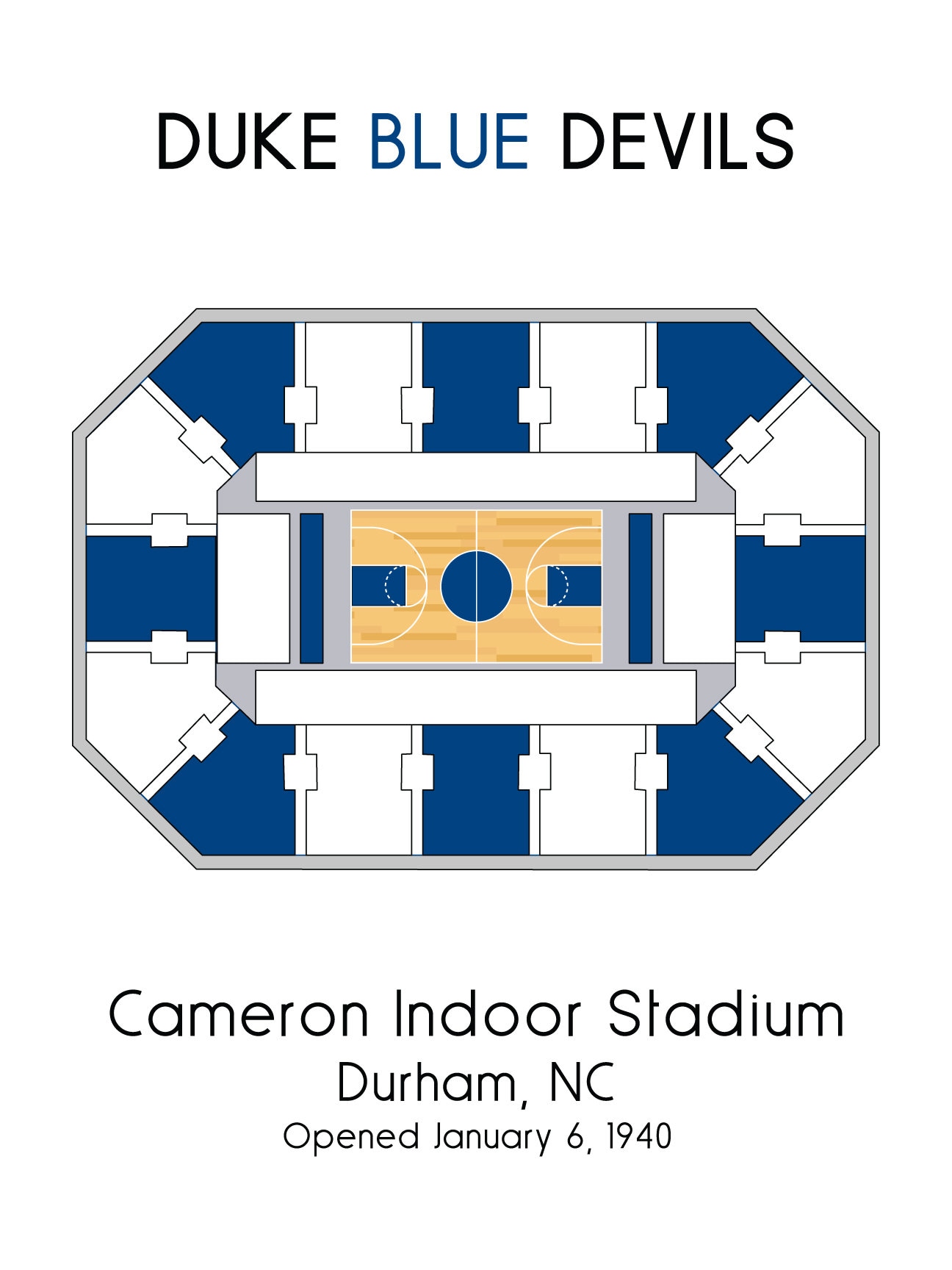 Duke Basketball Seating Chart Cameron Indoor Stadium Seating