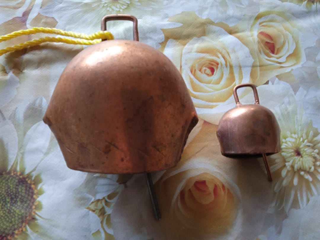 Vintage Wedding Gift, Vintage Copper Cow Bell Set, Unused Copper Bells ...