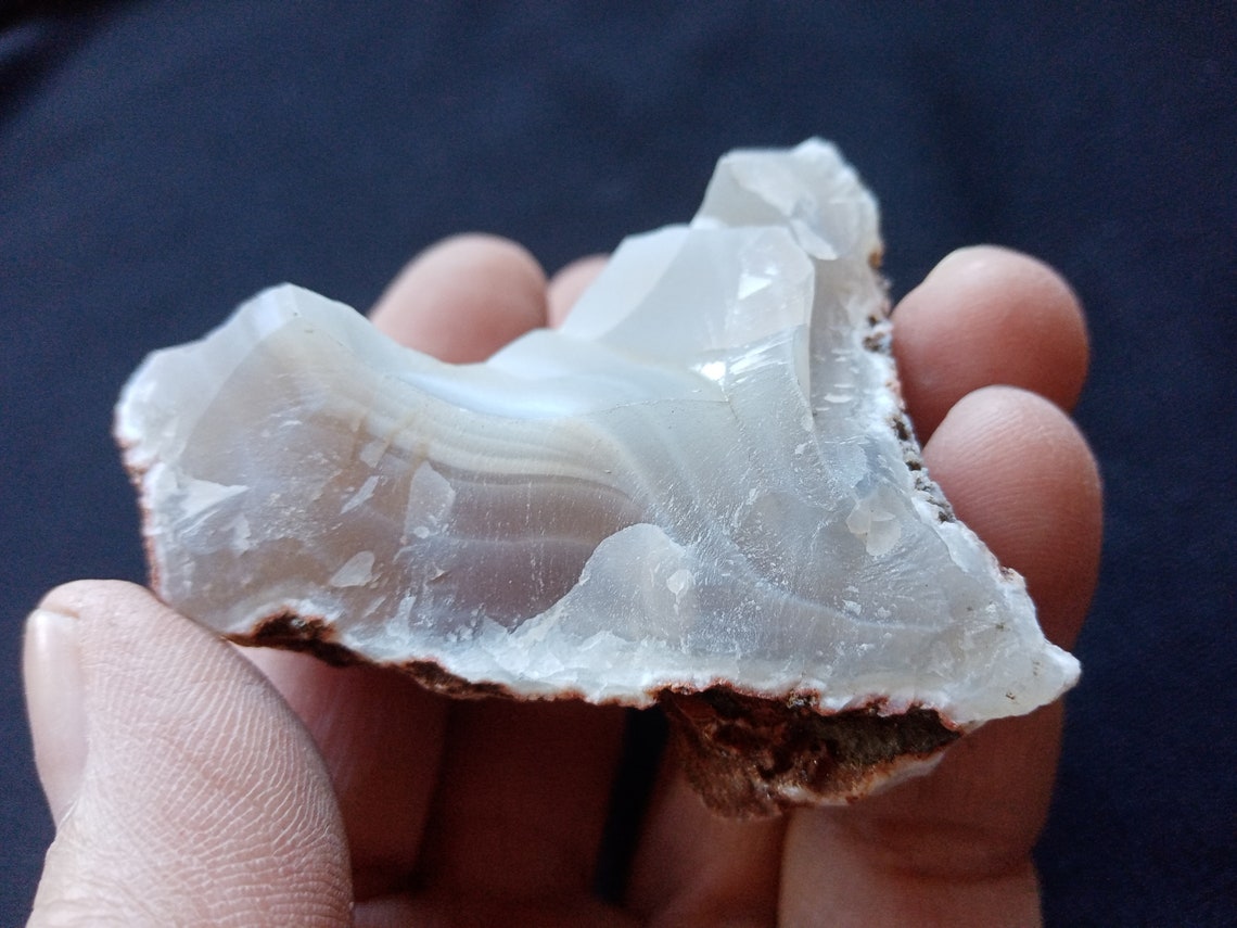 Raw Chalcedony Agate Crystal Agate Quartz Geode Rhodope | Etsy