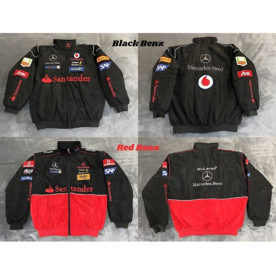 Racing Jacket Santander Unisex Mercedes Benz Racing Jacket Rare Style ...