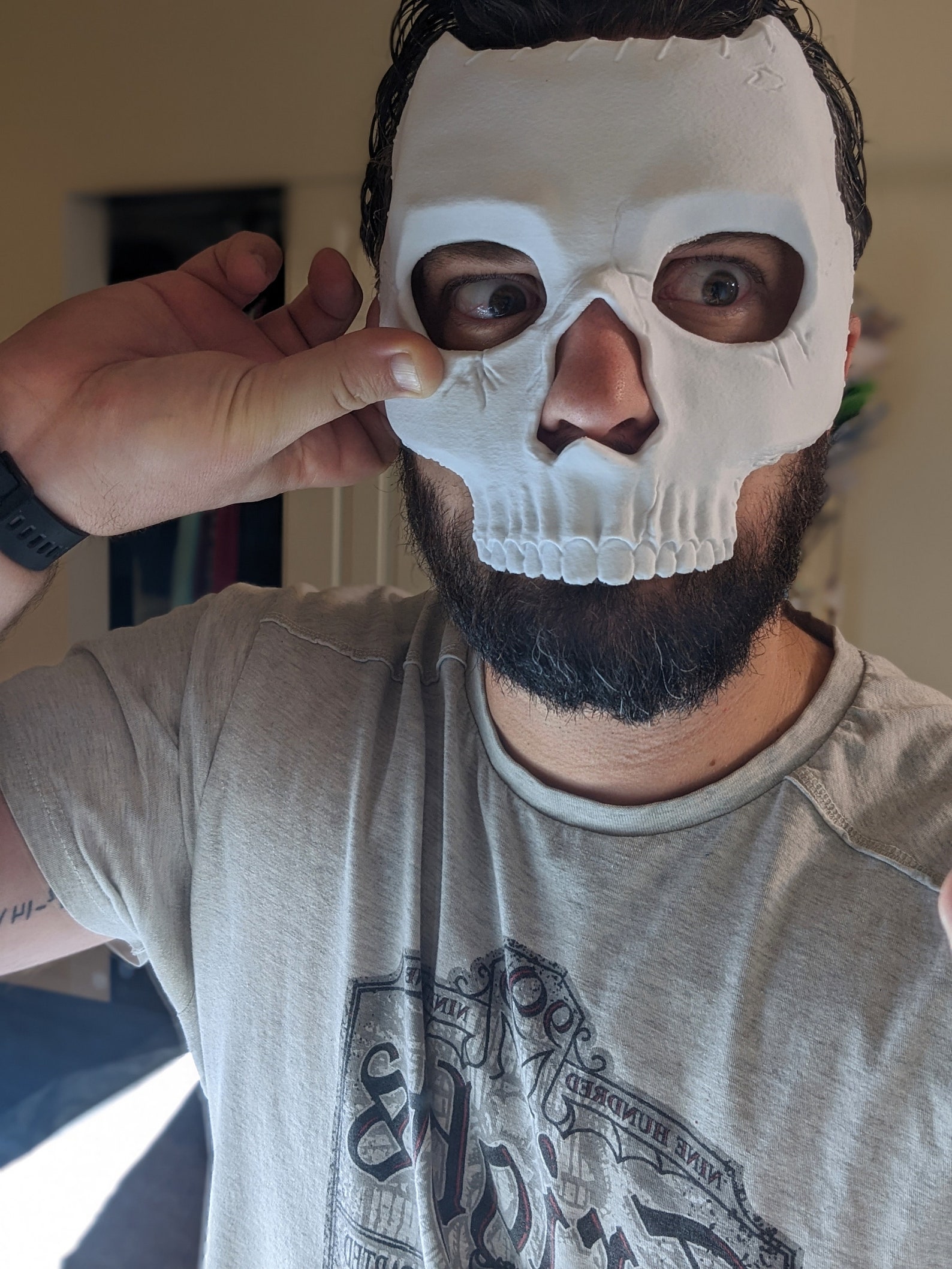 Mw2 Ghost Face 3d Print Etsy