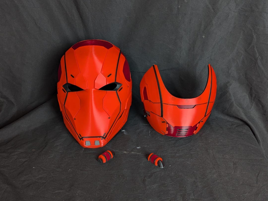 Mecha Red Hood 3D Printed Helmet - Etsy UK