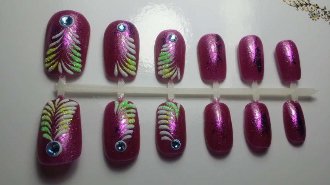 Press-on Nails Set,"110"press-on Design Acrylic Full Fake False Nails ...