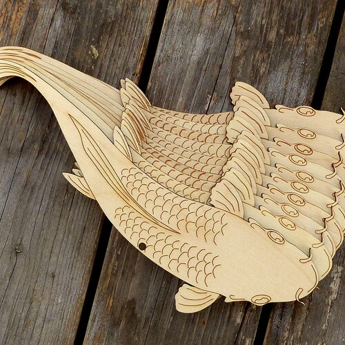 10x Wooden Koi Carp Twisting Craft Shape 3mm Ply Tropical Sea - Etsy