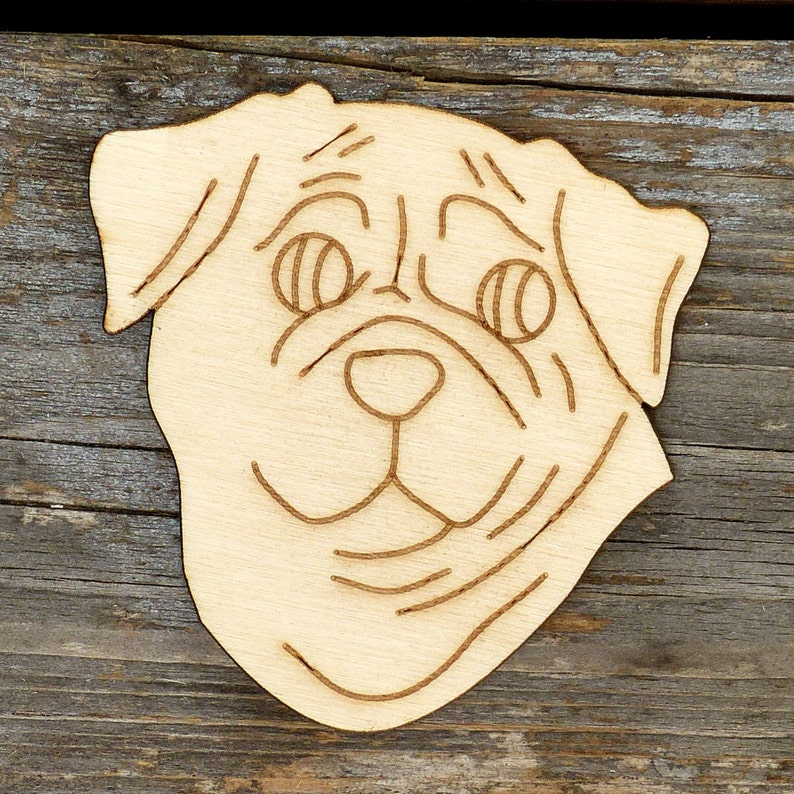 10x Wooden Pug Dog Head Craft Shapes 3mm Plywood Pet Animal - Etsy UK