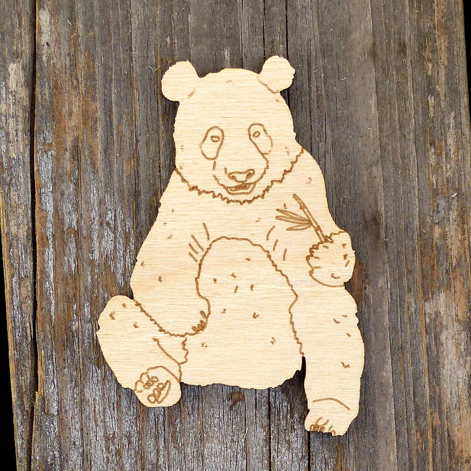 10x Wooden Sitting Panda Eating Bamboo Craft Shape 3mm Ply - Etsy