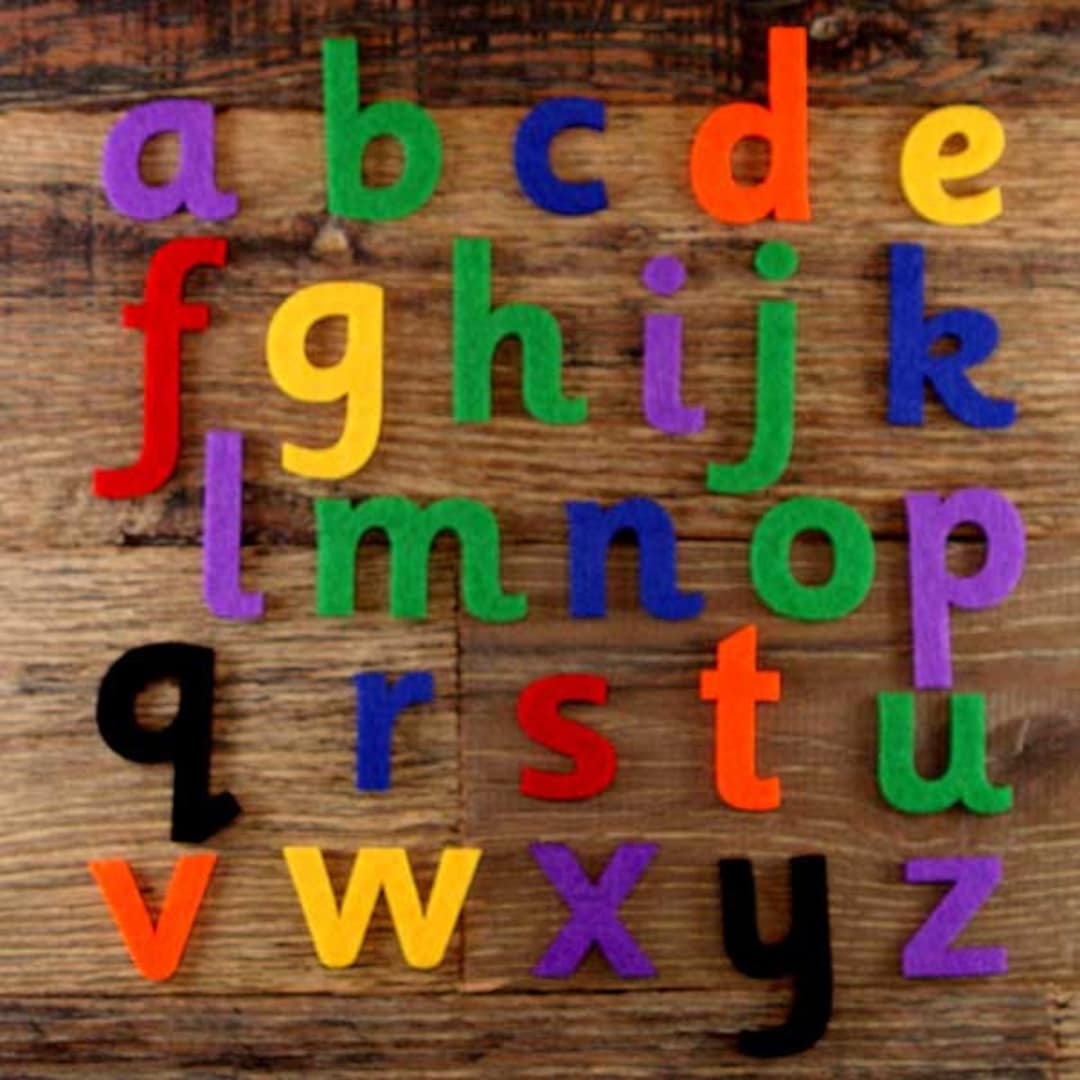 Sassoon Font Alphabet Set Lower Case Letters A-z 3mm Felt 26 Characters ...