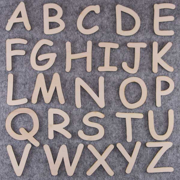 Comic Sans Font Alphabet Set Upper Case Letters A-Z 3mm Plywood 26 ...