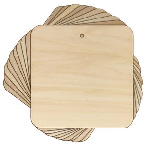 10x Wooden Square Rounded Corners Craft Shape 3mm Plywood Geometric - Etsy
